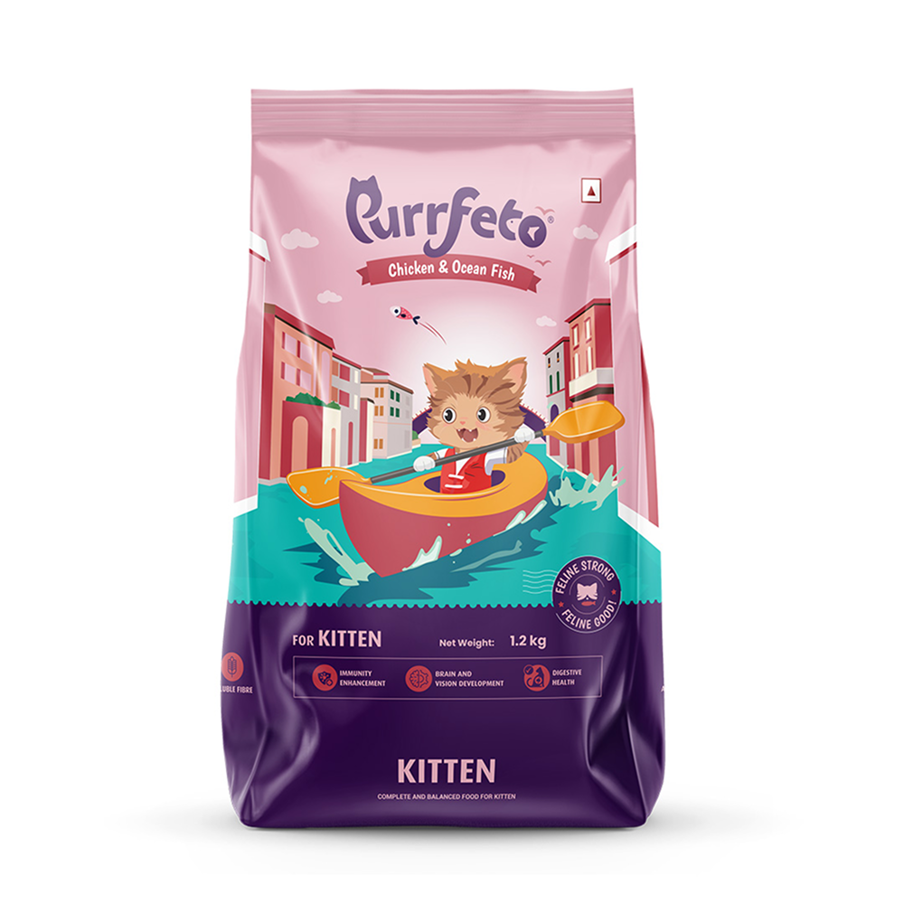 Purrfeto Chicken and Ocean Fish Kitten Cat Dry Food | Supertails