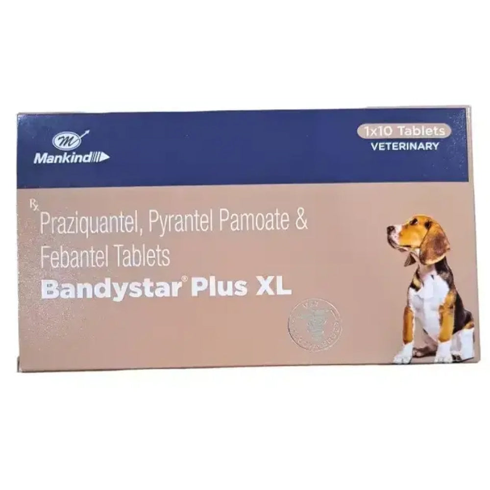 Buy Mankind Bandystar Plus XL Deworming Tablets for Dogs online at ...