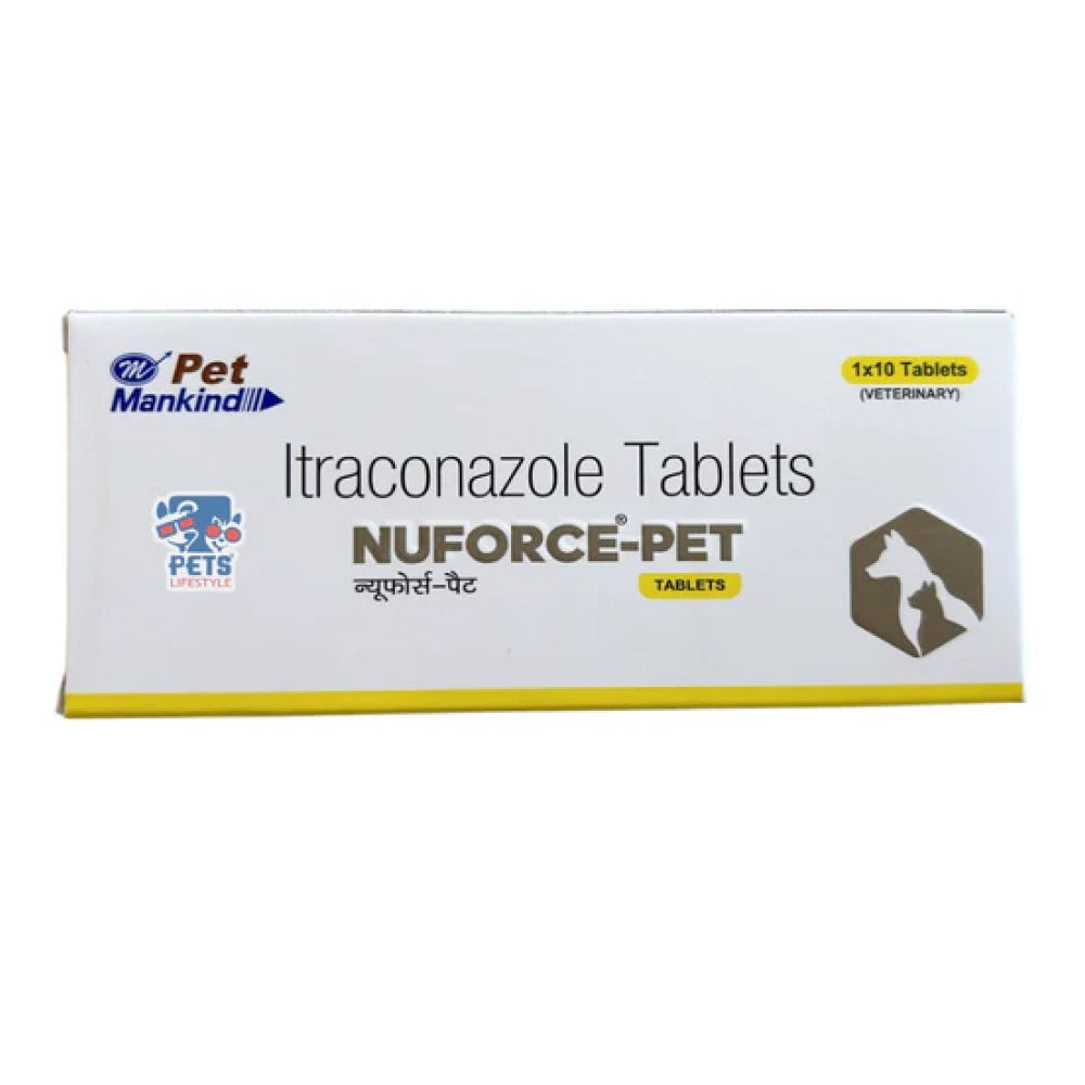 Mankind Nuforce Pet 100mg (Itraconazole) Tablets for Dogs and Cats ...