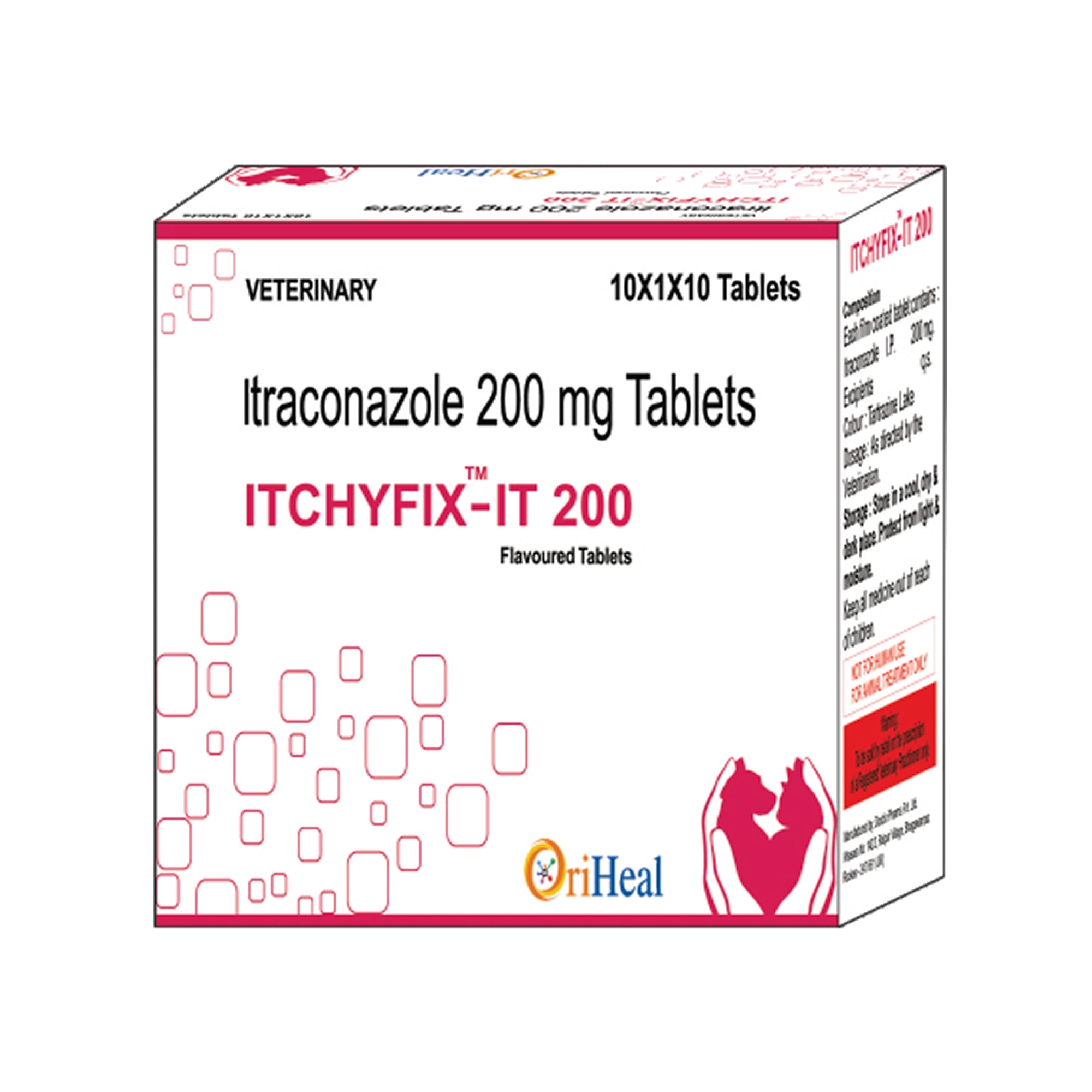 Buy Oriheal Itchyfix IT (Itraconazole) 200mg Tablets for Dogs and Cats ...