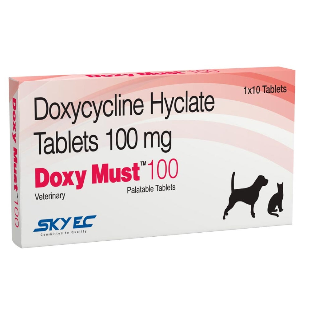 Skyec Doxy Must 100mg (Doxycycline Hyclate)Tablets for Dogs and Cats ...