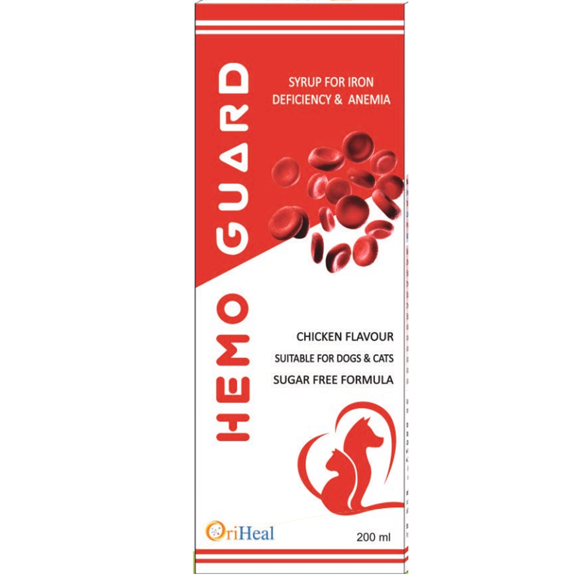 Oriheal Hemoguard Syrup Anemia & Iron Deficiency Dogs & Cats 200ml ...