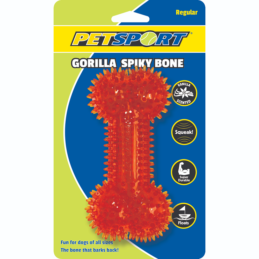 Buy Petsport Gorilla Spiky Bone Toy for Dogs (Blue & Red) online at ...