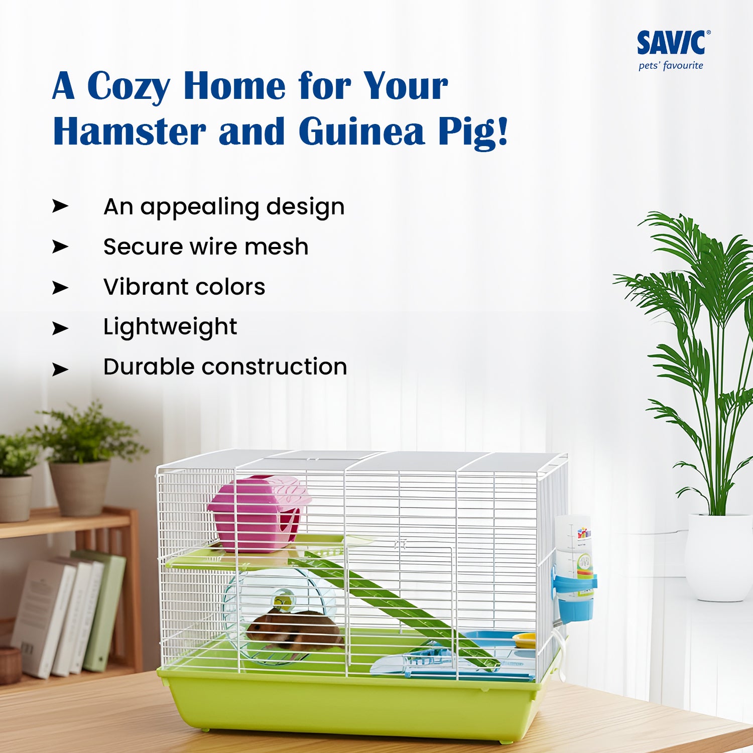 Buy Savic Martha Triple Cage for Hamsters and Guniea Pigs Online ...