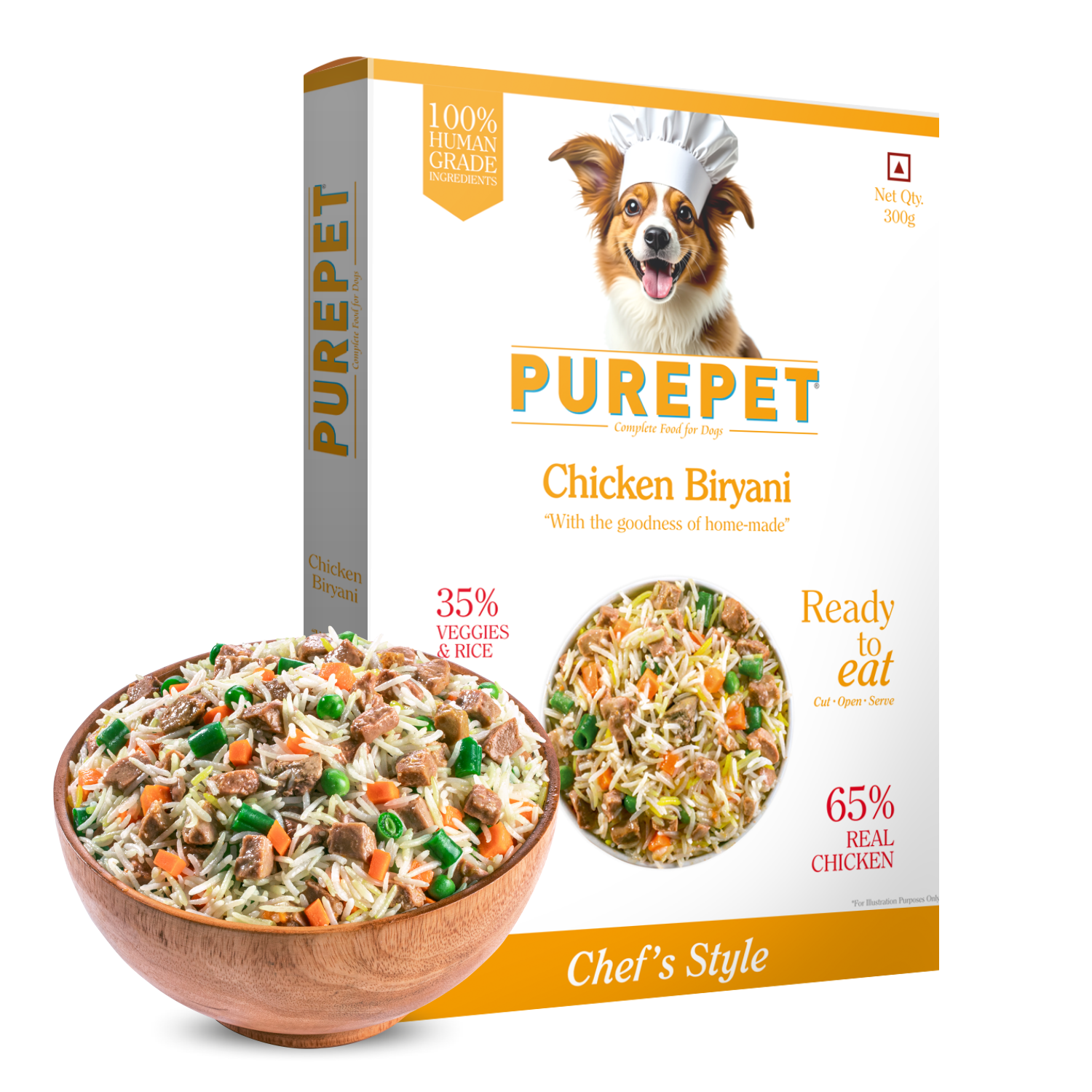 Buy Purepet Chicken Biryani Fresh Food For Dogs online at Supertails.com