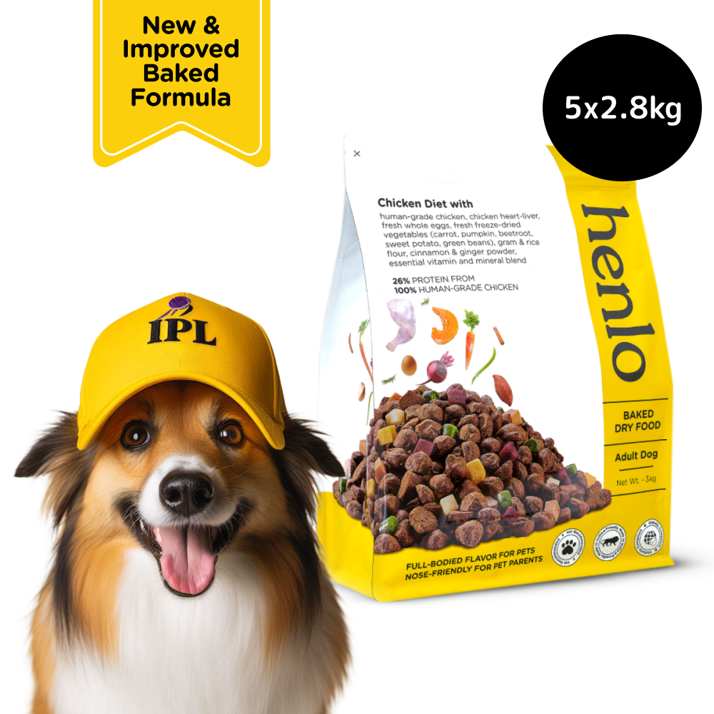 Henlo Baked Dry Food for Adult Dogs | 100% human grade ingredients