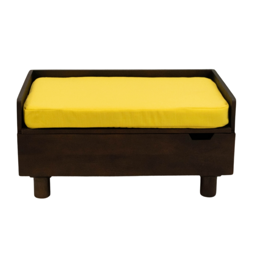 FurryLiving Hibachi Dark Brown Bed with Storage for Dogs (Large)