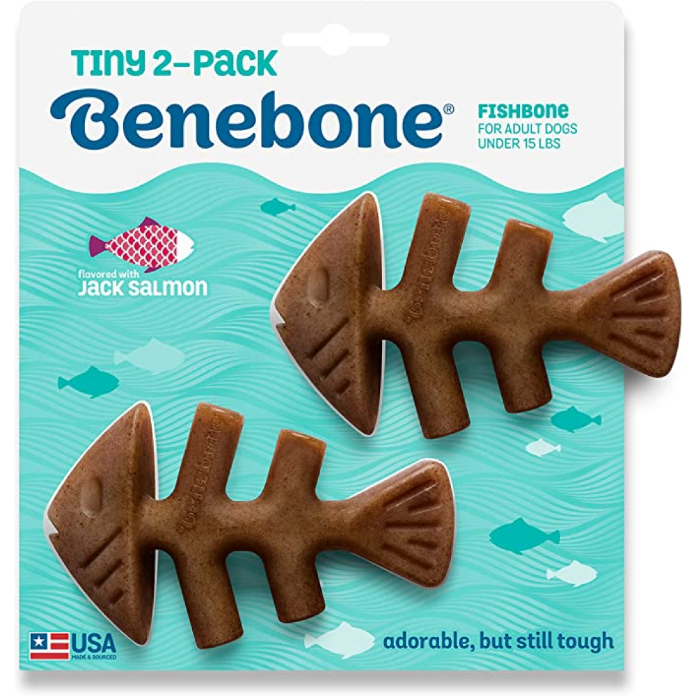 Buy Benebone Jack Salmon Flavoured Fish Bone Chew Toys for Dogs Online ...