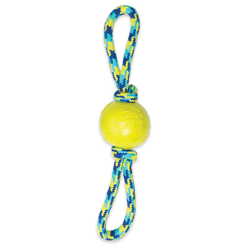 Buy Zeus Rope Ball Tug with Hand Loops Toy for Dogs (Yellow) online at ...
