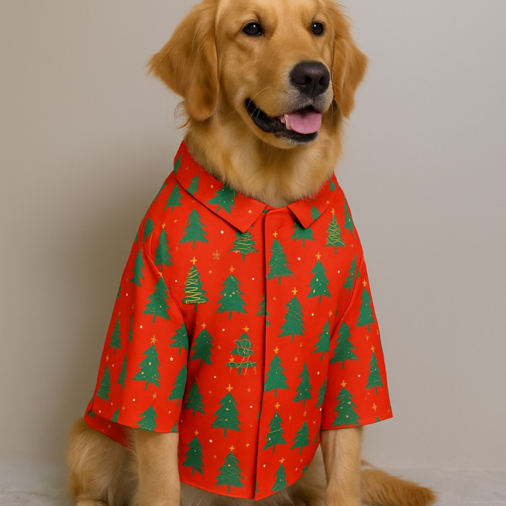 15 Furries Pine Tree Mendous Joy Shirt for Dogs (Red) | Supertails