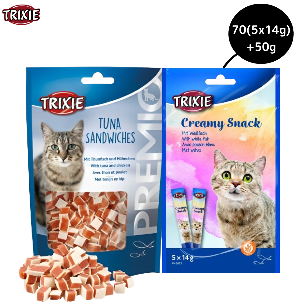 Buy Trixie Premio Tuna Sandwiches and White Fish Creamy Cat Treats ...