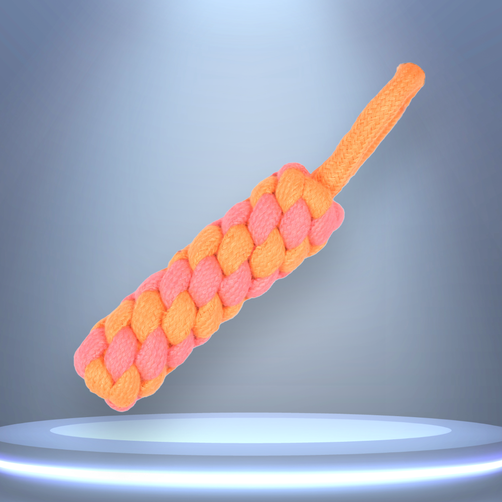 Skatrs Dummy Knotted Rope Chew Toy for Dogs and Cats (Pink/Orange ...