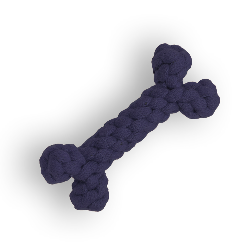 Skatrs Bone Shaped Rope Chew Toy for Dogs and Cats (Royal Blue ...