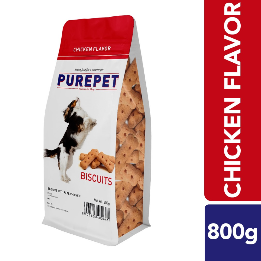 Buy Purepet Chicken Flavour Real Chicken Biscuit Dog Treats Pouch ...