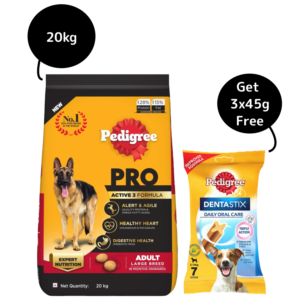 Pedigree PRO Expert Nutrition Active Adult (18 Months Onwards) Large ...