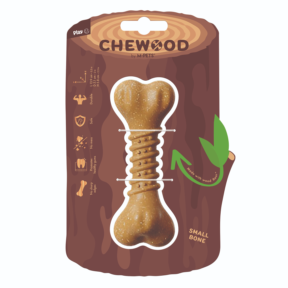 M Pets Chewood Bone Chew Toy for Dogs (Brown) | Supertails