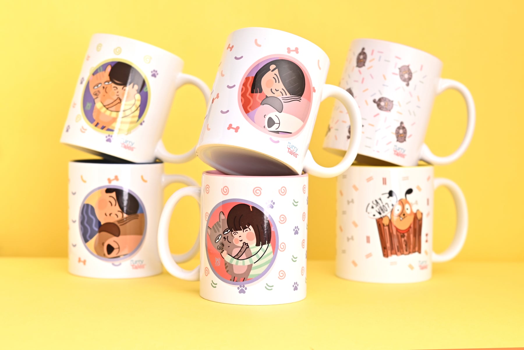 Buy Furry Tales Whiskers Hates Mom Hugs Ceramic Coffee Mug (White ...