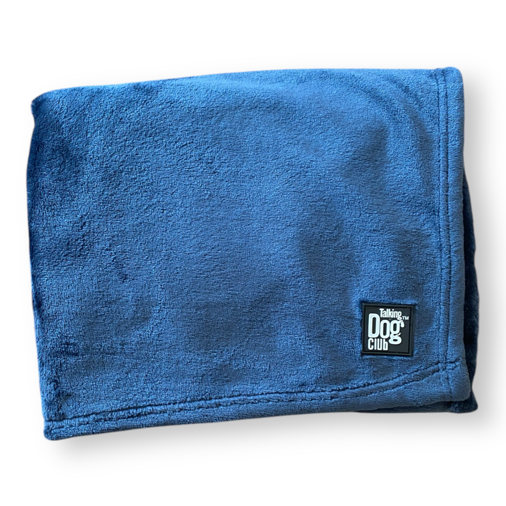 Buy Talking Dog Club Fleece Blanket For Dogs and Cats (Navy Blue ...
