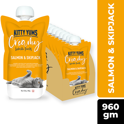 Buy Kitty Yums Lickable Salmon & Skipjack Creamy Cat Treat online at ...