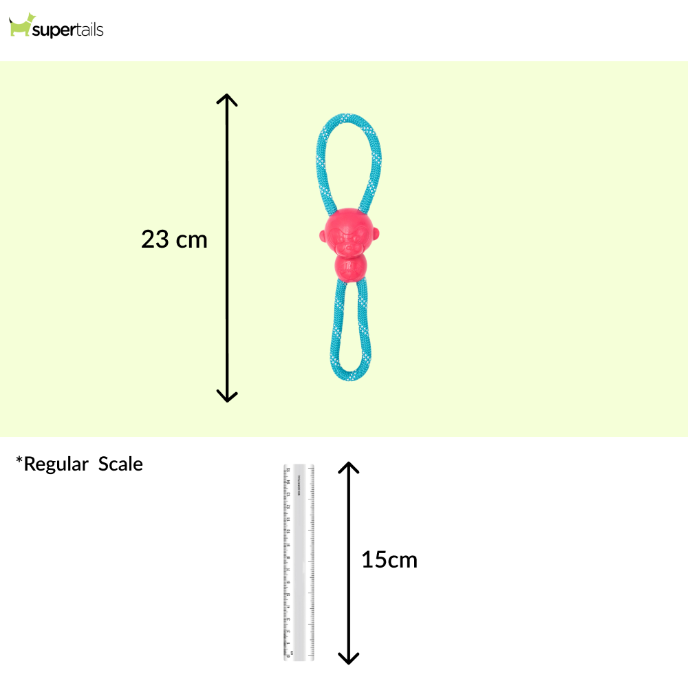 Buy Zippy Paws ZippyTuff Monkey RopeTugz Plush Toy for Dogs (Pink ...