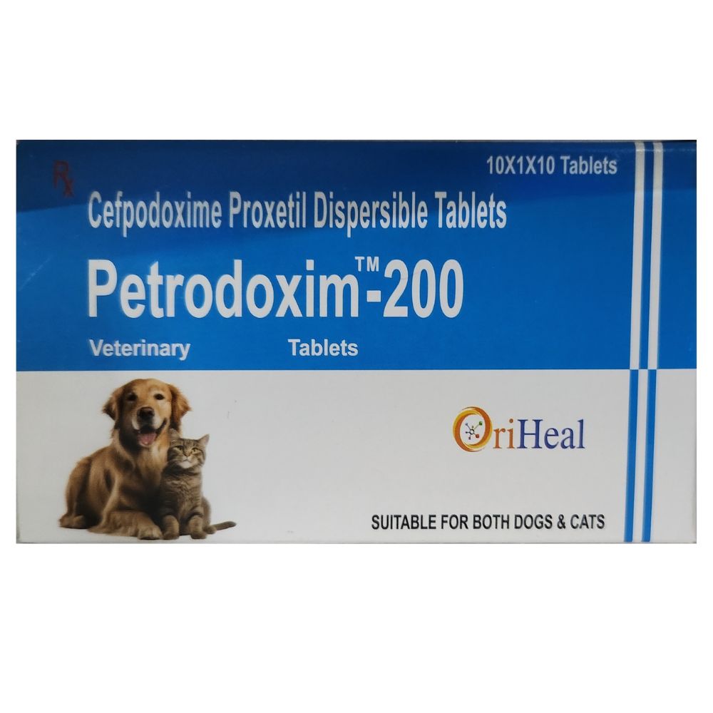 Oriheal Petrodoxim 200mg (Cefpodoxime Proxetil) Tablet for Dogs and Ca ...