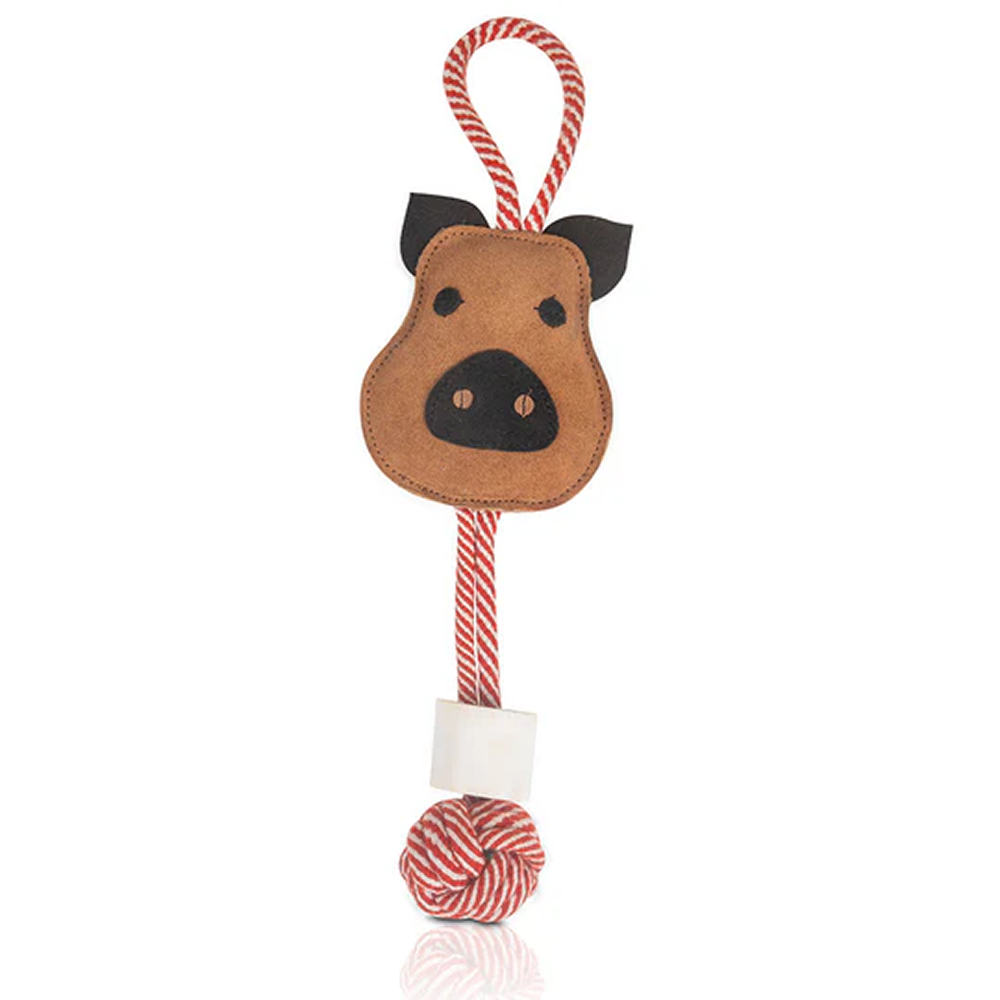 Buy Pawpourri Pig Shaped Rope Toy for Dogs (Brown) online at Supertails.com