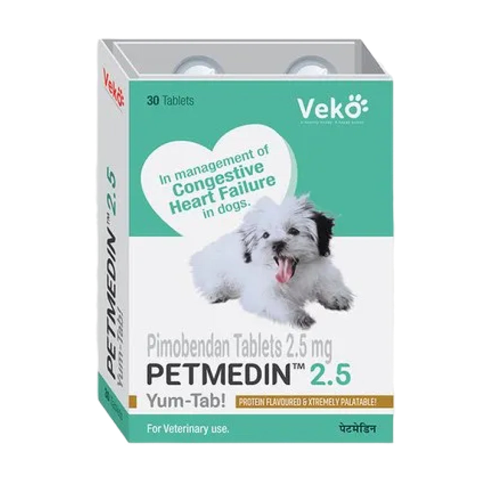 Veko Petmedin 2.5mg (Pimobendan) Tablet for Dogs (pack of 30 tablets) | Supertails