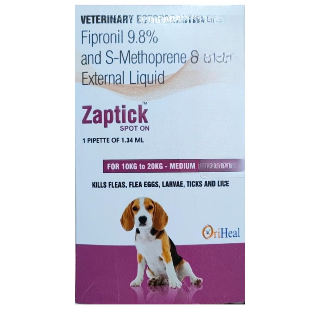 Oriheal Zaptick Spot On Fipronil S Methoprene For Dogs From 10 To 20Kg ...