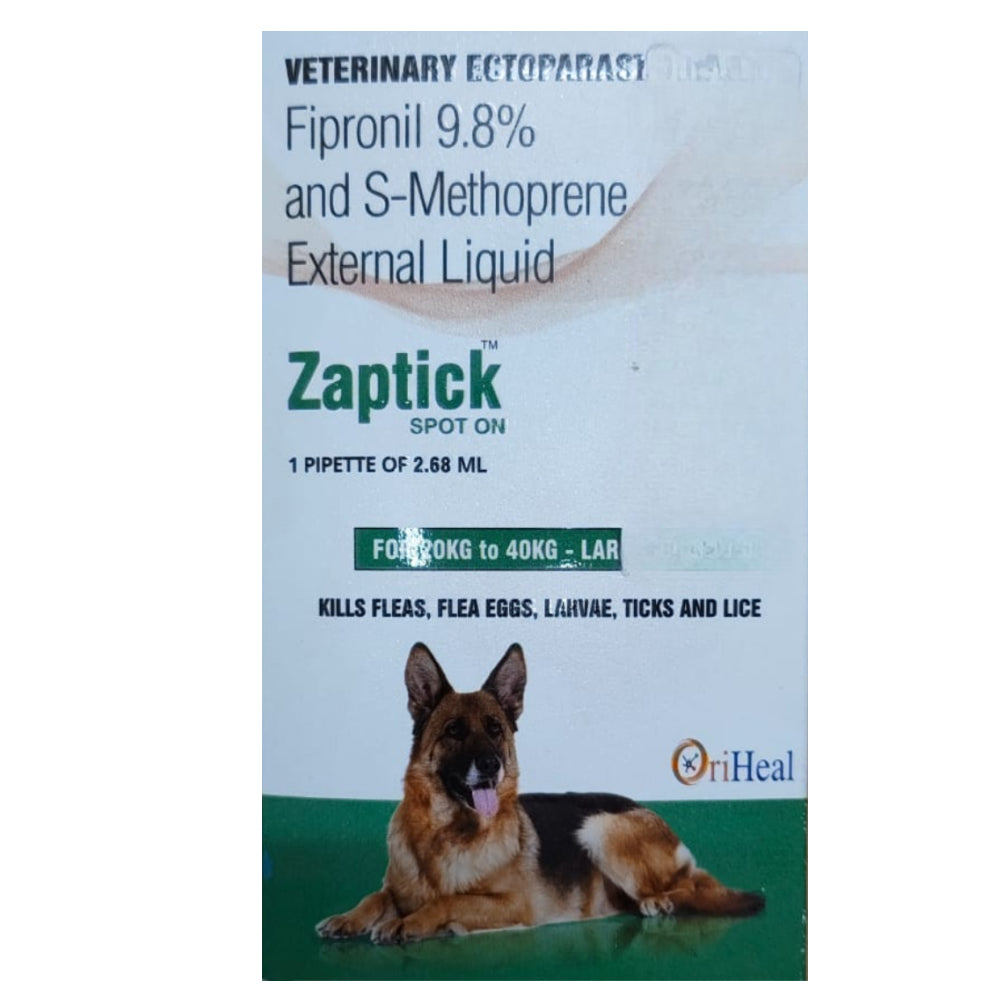 Oriheal Zaptick Spot On Fipronil S Methoprene For Dogs From 20 To 40Kg ...