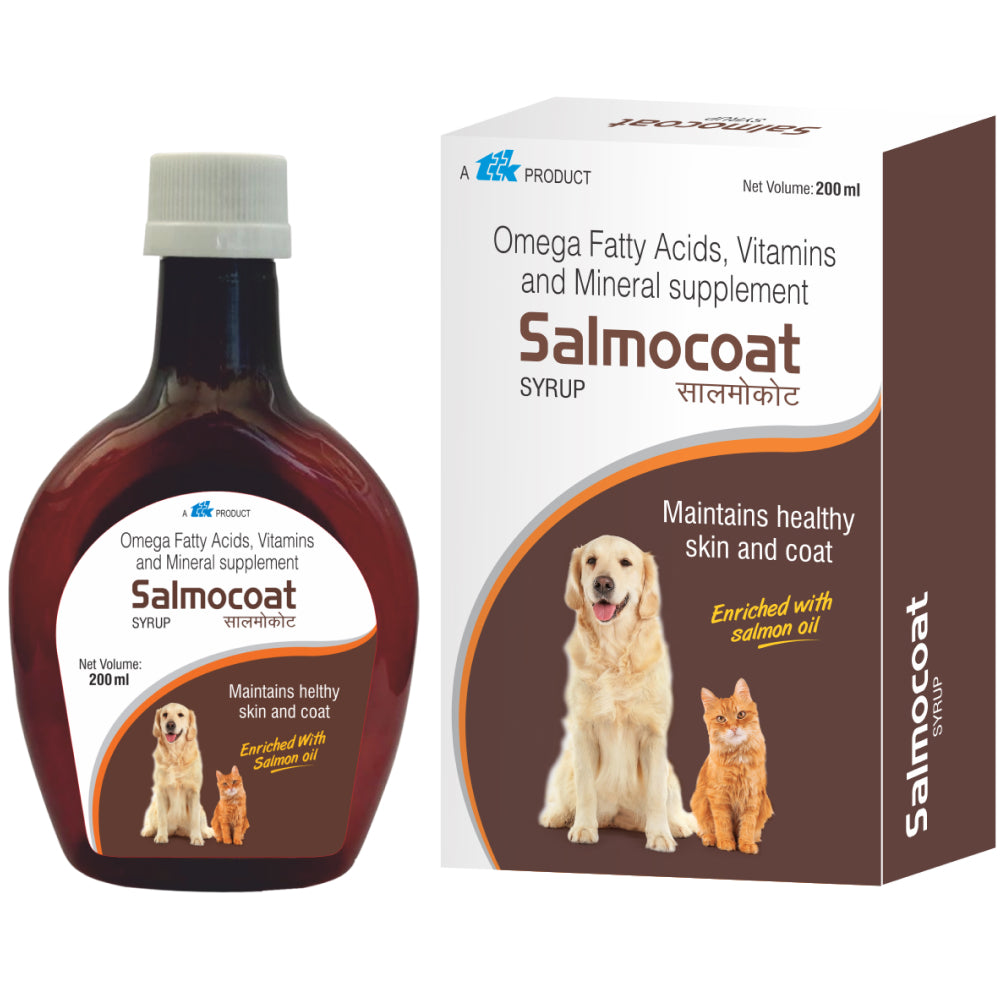 Ttk Salmocoat Syrup Skin & Coat Supplelment for Dogs and Cats | Supertails