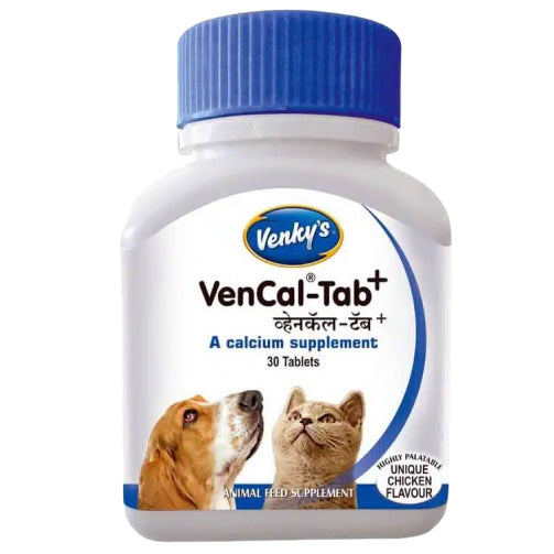 Venkys Vencal Tab Plus Calcium Supplements For Dogs And Cats: View Uses ...