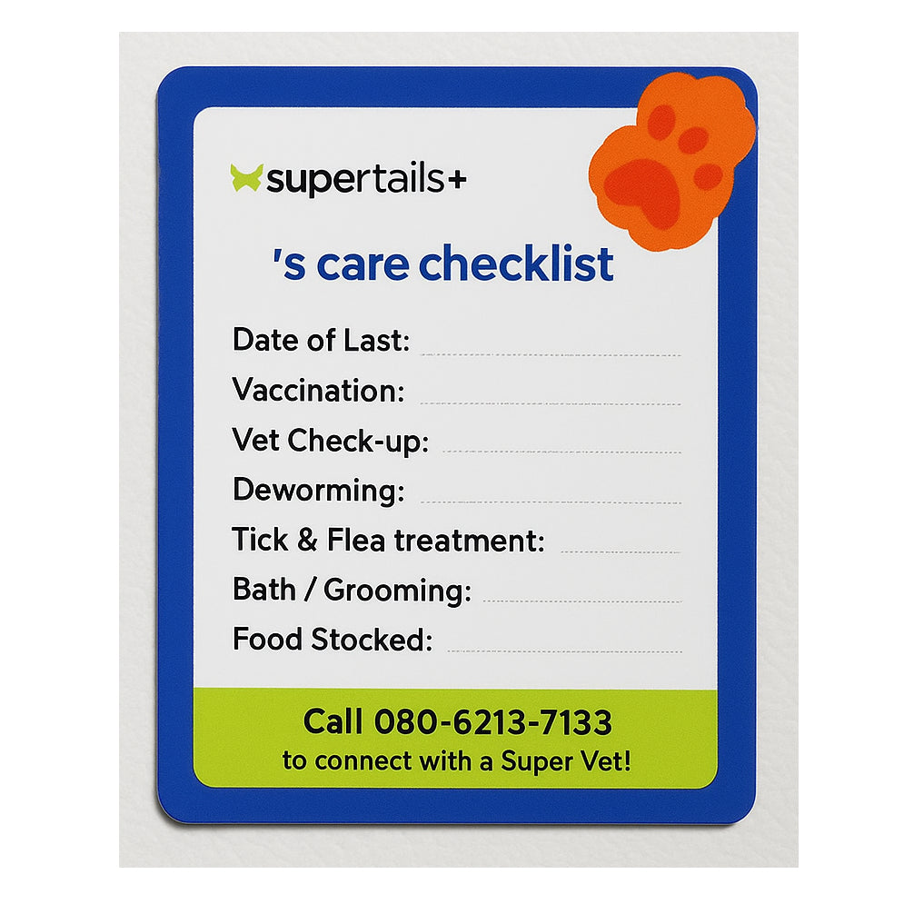 SuperTails+ Pet Care Checklist Fridge Magnet | Track Your Pet’s Health ...