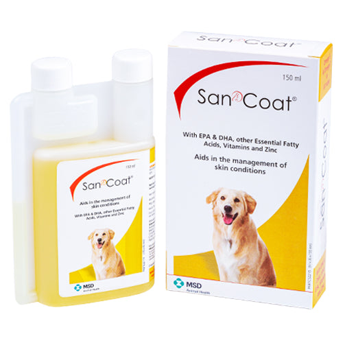Buy MSD Animal Health San Coat Syrup Nutritional Supplement for Dogs ...