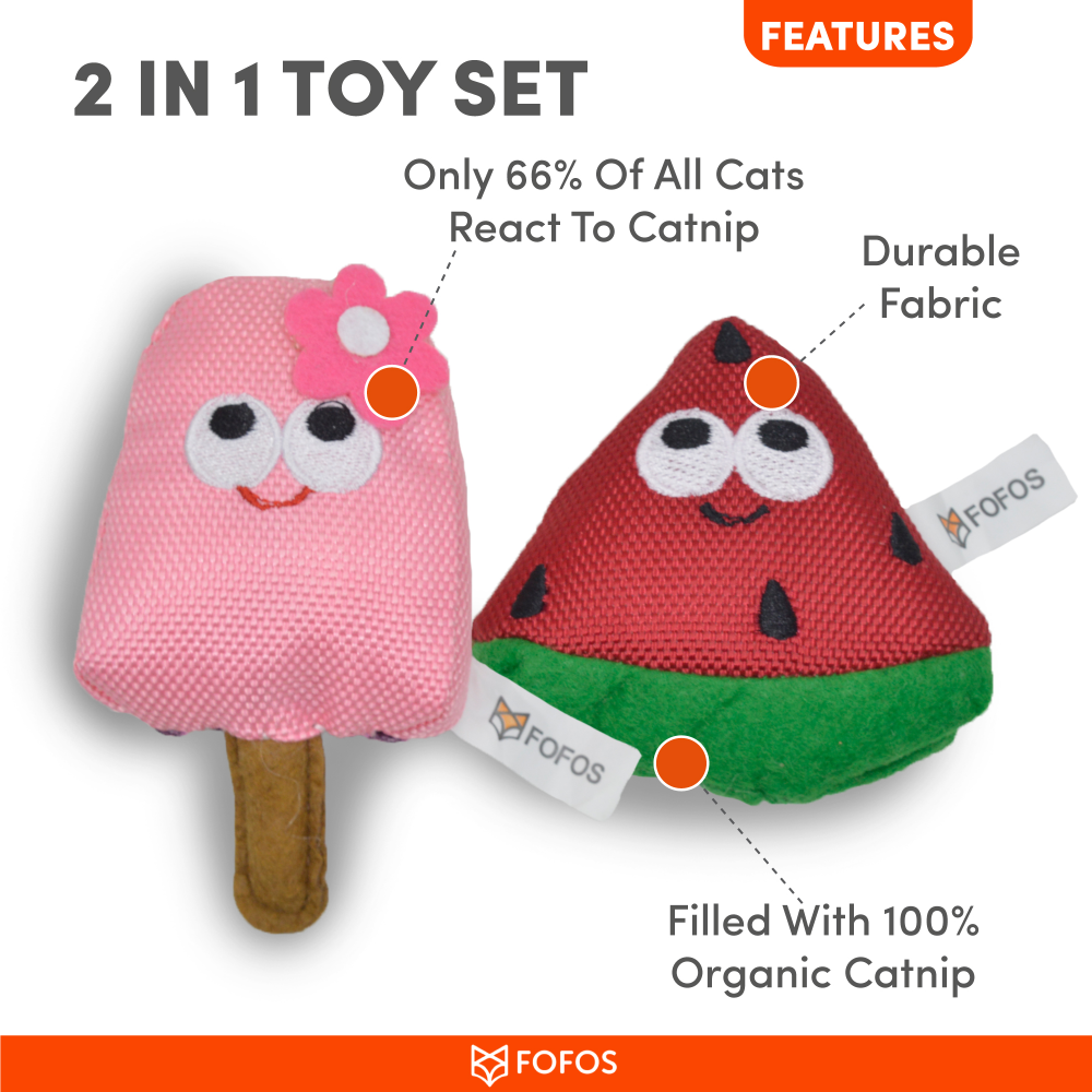 Buy Fofos Summer Watermelon with Popsicle Toy for Cats Online | Supertails